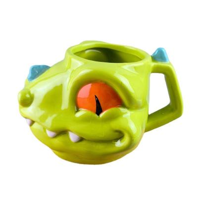 Cina Creative Office Ceramic Animal Mug Water Cup Cartoon Anime Dinosaur Mug in vendita