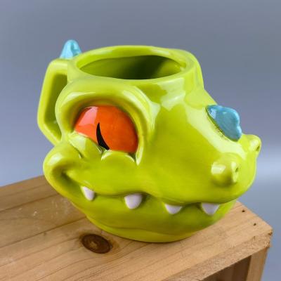 Cina Creative Office Ceramic Animal Mug Water Cup Cartoon Anime Dinosaur Mug in vendita