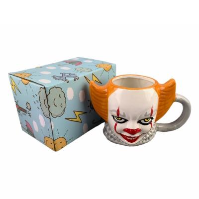 Cina Halloween Exclusive Gift 3D Clown Mug Hood Escape Room Movie Peripheral Water Cup in vendita