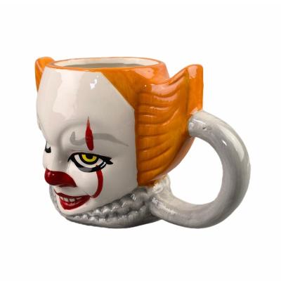 Cina Halloween Exclusive Gift 3D Clown Mug Hood Escape Room Movie Peripheral Water Cup in vendita