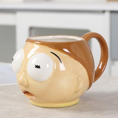 Cina Cartoon Anime Coffee Mug 3D Ceramic Mug Home Office Kettle Convenient Gift in vendita