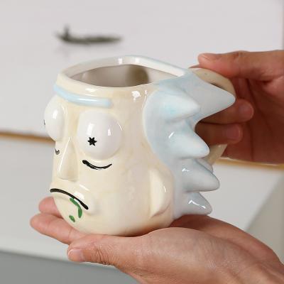Cina Cartoon Anime Coffee Mug 3D Ceramic Mug Home Office Kettle Convenient Gift in vendita