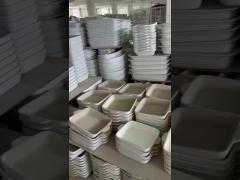 Insieme ceramico divertente delle stoviglie dell‘orso blu sostenibile con la tecnica lustrata