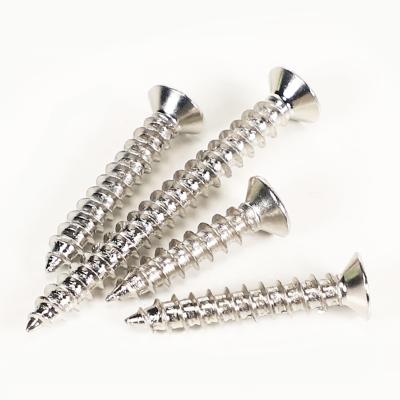 China KA nickel plated flat head self tapping cross groove countersunk self tapping screw electronic small screw wholesale M3/M4/M5 for sale
