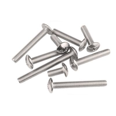 China TM nickel-plated large flat head screws, cross machine screws, mushroom head screws, and half round head bolts M3/M4/M5 for sale