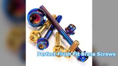 Premium Brass Countersunk Hex Screws Flush Fit Fasteners