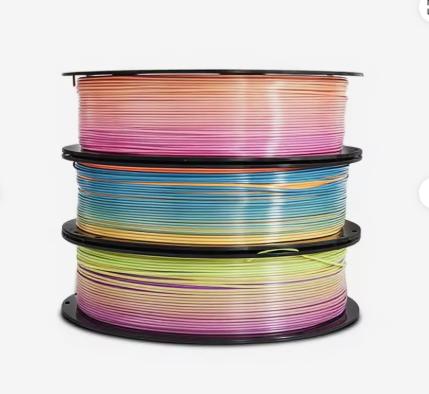 Quality Gradient Multicolor 1.75mm PLA 3D Printer Filament 1kg Three Tone Natural Transition for Creative DIY for sale