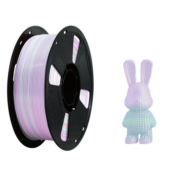 Quality Smooth Gradient Multicolor 1.75mm Three Tone PLA Filament for FDM 3D Printing for sale