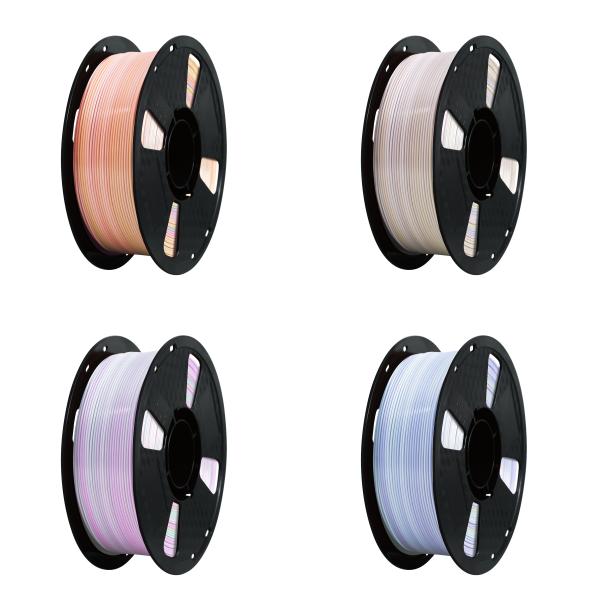Quality Gradient Multicolor 1.75mm PLA 3D Printer Filament 1kg Three Tone Natural for sale