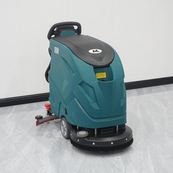 Quality 50L 13.2Gal Commercial Walk Behind Sweeper Small Auto scrubber For Warehouse Supermarket for sale