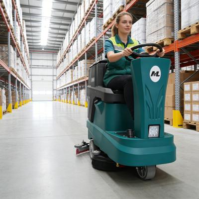 China 24Gal Industrial Ride On Floor Sweeper Sit On Floor Scrubber for airport for sale