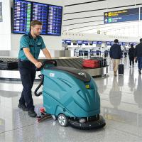 Quality Airport 50L Squeegee Compact Walk Behind Floor Scrubber For Marble Washing for sale