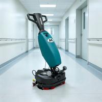 Quality Commercial mini floor scrubber battery double brush for hospital office hotel for sale