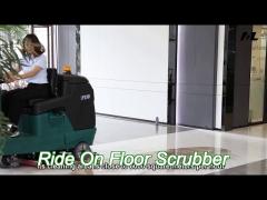1700w auto ride on scrubber dryer industrial floor cleaning machine 110l