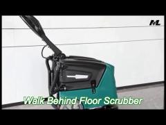 oem industrial walk behind floor scrubber hand push 30l 24v