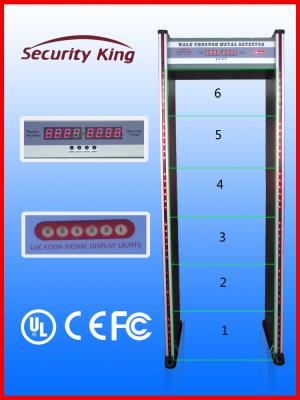 China Infrared 6 Zones Indoor Walk Through Metal Detector with Audible Visual Alarm for sale