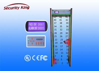 China 45 Detecting Zones Waterproof Walk Through Metal Detectors For Security for sale