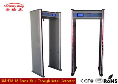 China 18 Zones Waterproof Fireproof Walkthrough Metal Detector Door For Hotel Security for sale