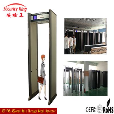 China Police 45 Zone Pass Through Multi Zone Door Frame Metal Detector , Metal Walk Through Gate for sale