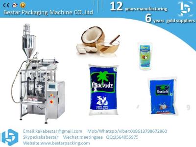 China VFFS Automatic Plastic Bag Coconut Oil Packing Machine  Professional designed automatic liquid coconut oil pouch packing for sale