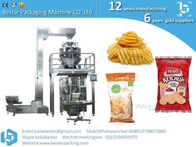 China Automatic Vertical Packing Machine for Crisps 50-500g Bagging Capacity for sale