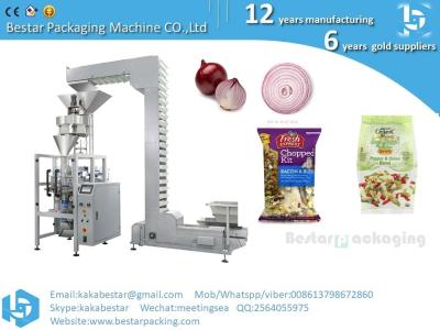 China Onion salad weighing filling machine, all kinds of fresh vegetables, such as iceberg lettuce, basil, onion, tomato packi for sale