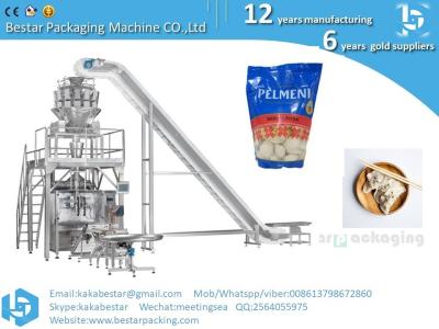 China Doypack with ziplock stand up pouch filling machine for frozen food ravioli dumplings for sale
