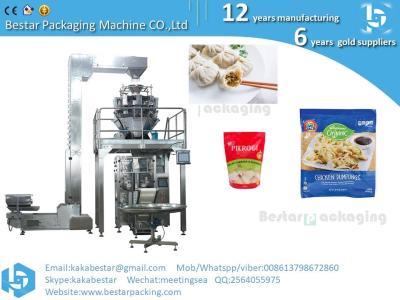 China Frozen food wonton filling packaging machine with zipper vertical bag packaging machine for sale