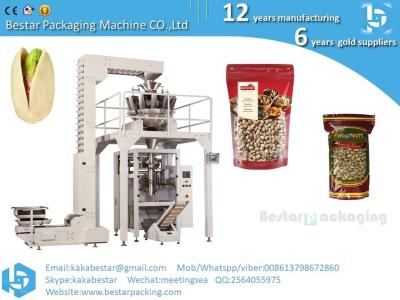 China Vertical molding - filling - sealing pistachio, cashew nut, almond grain packing machine for sale
