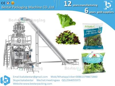 China Bestar Mixed Salad Packing Machine 500g Capacity Automatic Weighing Sealing for sale