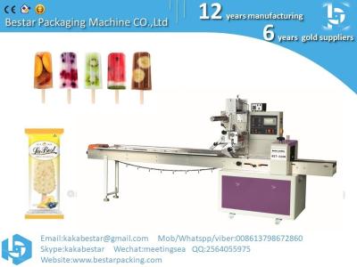 China Automatic Horizontal Pillow Type Popsicle Packaging Machine 100-200 Packs per Minute for sale