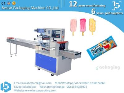 China Chocolate Chip Popsicle Ice Cream Stick Packaging Machine 50-120 Packs/Min for sale