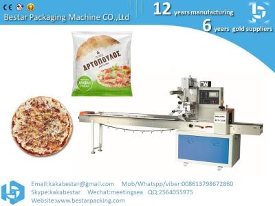 China Automatic Flow Wrap Packaging Machine for Frozen Pizza 120 Packs per Minute for sale