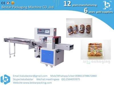 China Automatic Bread Packing Machine for Chocolate Doughnut 220V 50Hz for sale