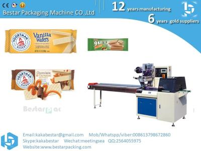 China Automatic Packaging Machine for Chocolate Wafer Bread 120 Packs per Minute for sale
