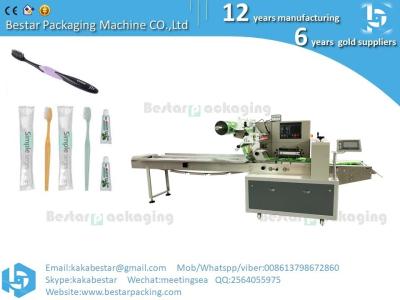 China Automatic, stainless steel multifunctional horizontal packing machine, can pack travel toothbrush, hotel toothbrush for sale