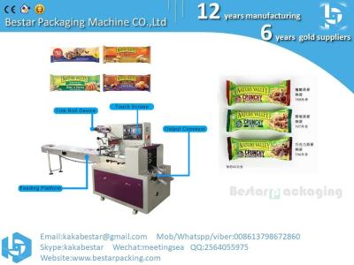 China Automatic Flow Pack Packaging Machine for Biscuit Chocolate Cookie Granola Bar Sandwich for sale