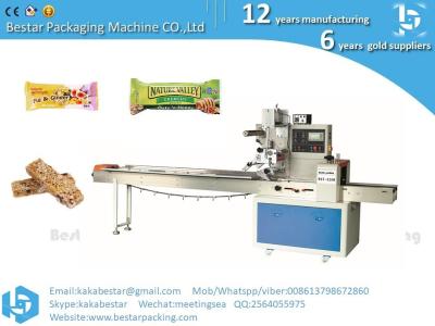 China Horizontal Flow Granola Bar Packaging Machine 120 Packs Per Minute for sale