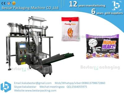 China Fully automatic vibrate counting and packing machine for furniture hardware VFFS equipment，candy packing machine for sale