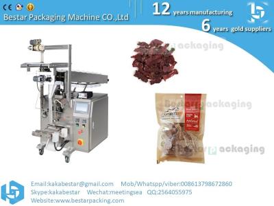 China Automatic blanking beef jerky cat and dog food packaging machine,fully automatic vertical packing machine with scale for sale