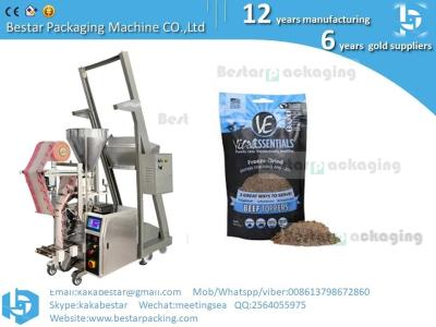 China Automatic packing machine for beef jerky and ground beef,flour vertical filling machine with Product conveyor for sale