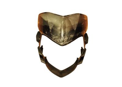 China PC ABS Motorcycle Head Cover Gold And Black Color 410g Weight , Class A for sale