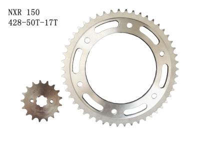 China Motorcycle Chain And Sprocket Kit 50T - 17T With Sand Blasting Surface Treatment for sale