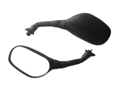 China Black Shell Alloy Motorcycle Handlebar Mirrors HD Smooth Type Expand The Field Of Vision for sale