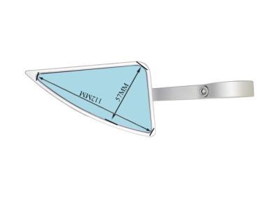 China 112×57MM Motorcycle Rearview Mirror White / Black Anodized Coloring Process Handle for sale