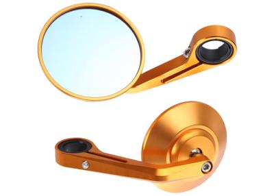 China Spherical Motorcycle Rearview Mirror Aluminum Alloy CNC Engraving 300R Curvature for sale
