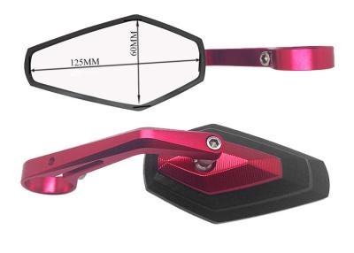 China CNC Wire Cutting Motorcycle Rearview Mirror Multi Color Shell Handle Blue Glass Modified for sale