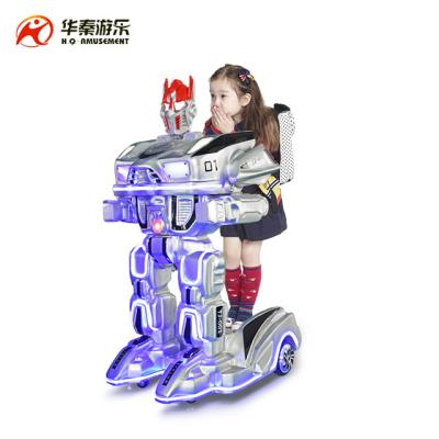 China In Stock,Ride On Toy Style And Fiberglass Material Kids Toys Car Battery Power Ride On Robot Remote Control Robot for sale