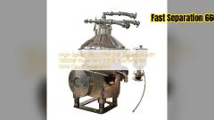 6600 RPM Disc Separator: Fast Solid Liquid Separation
