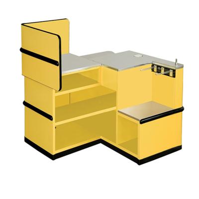China 180CM SS Supermarket Checkout Counter 33in With Conveyor Belt for sale